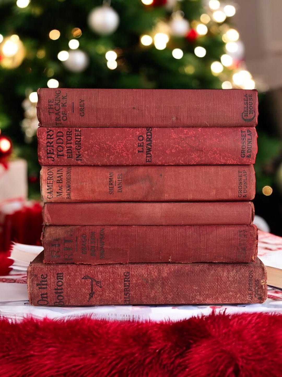 Red Books Instant Library Book Collection by Color Modern Decorative ...