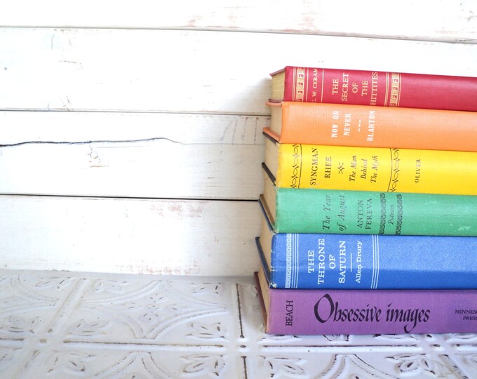 Rainbow Instant Library Collection Decorative Books - Etsy