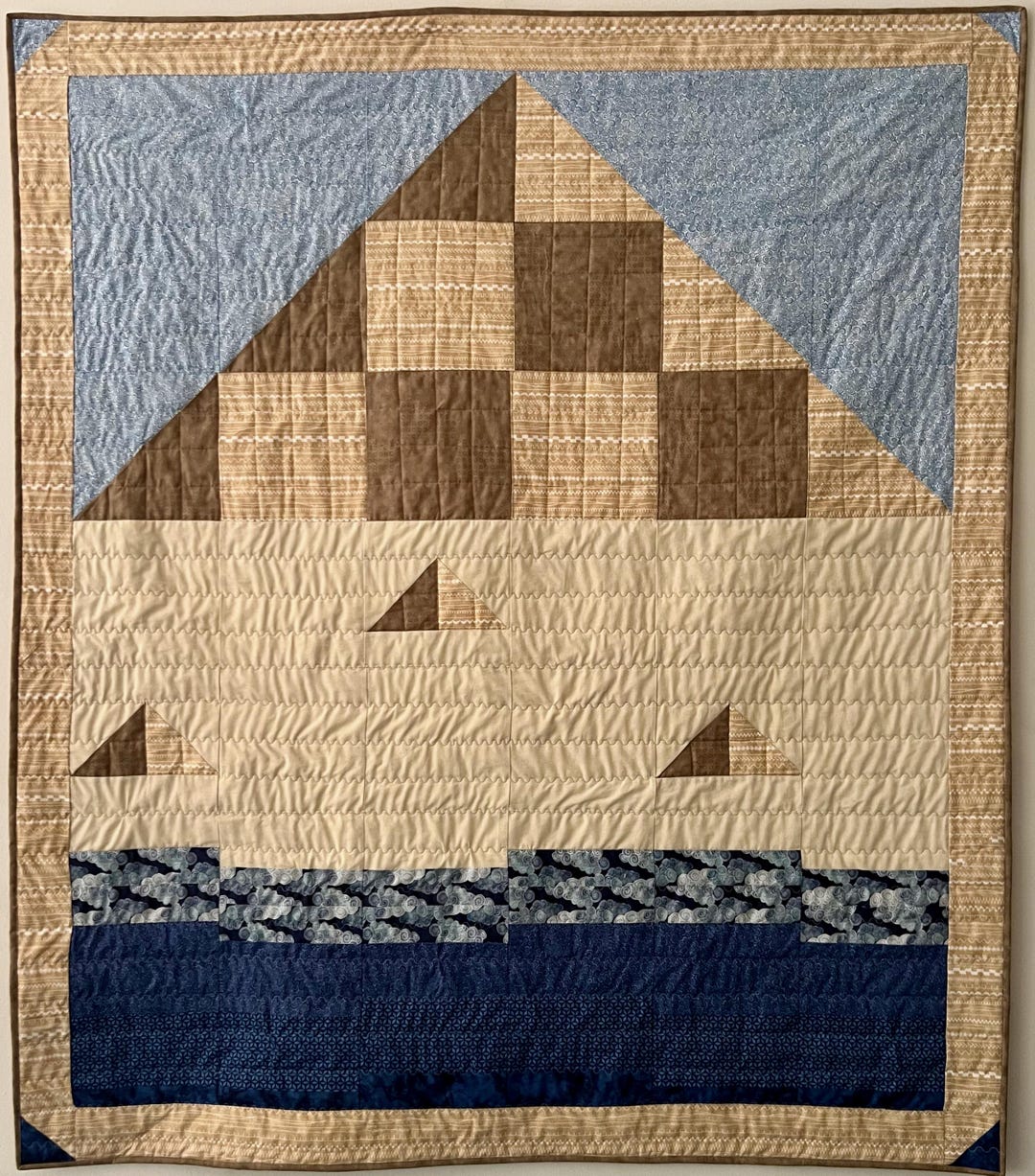 The Pyramids Quilt | Modern Quilt Pattern, Travel Themed, Egyptian ...