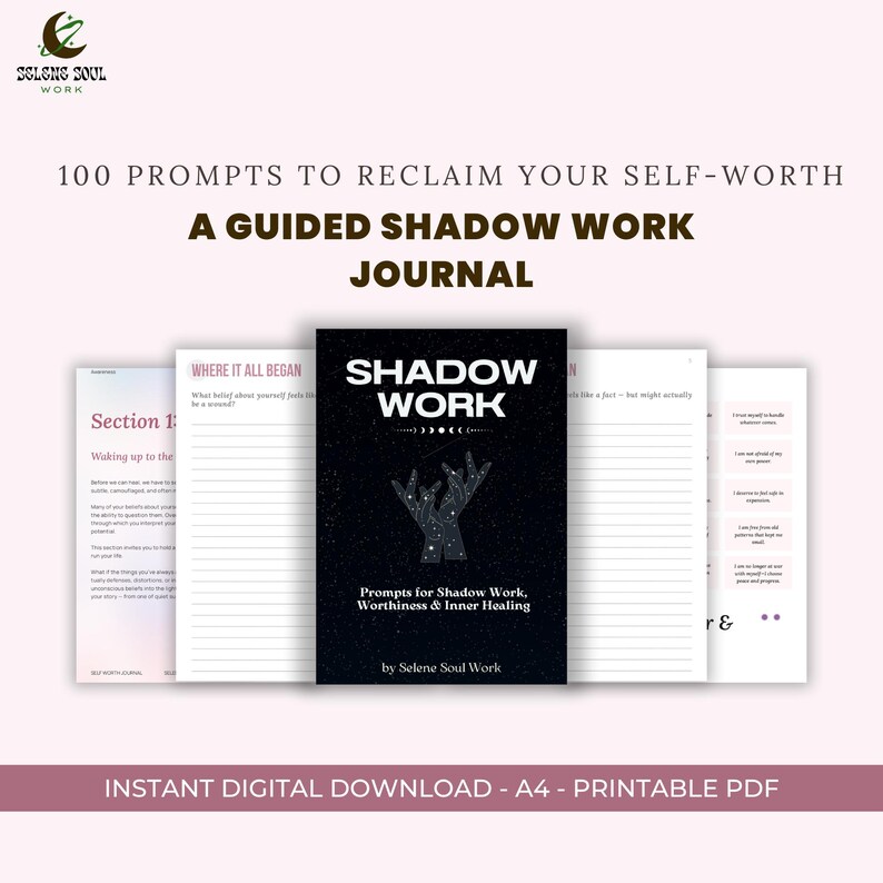 Shadow Work Journal Prompts, Self-worth Healing (PDF) - Etsy