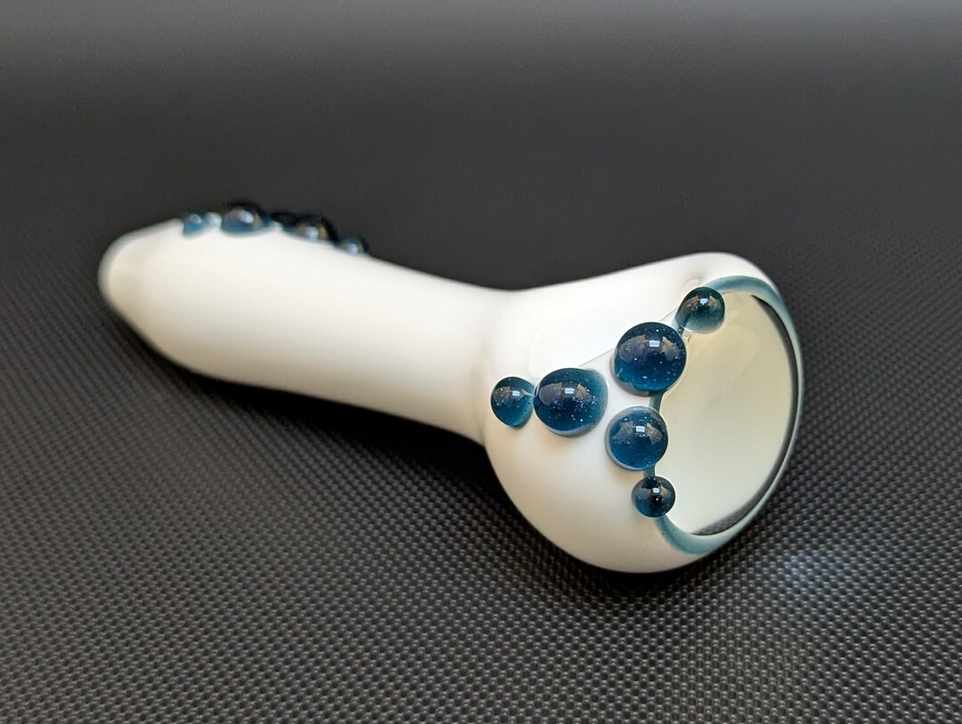 White Glass Pipe // Window Pipe // Jet Black Accents - Etsy