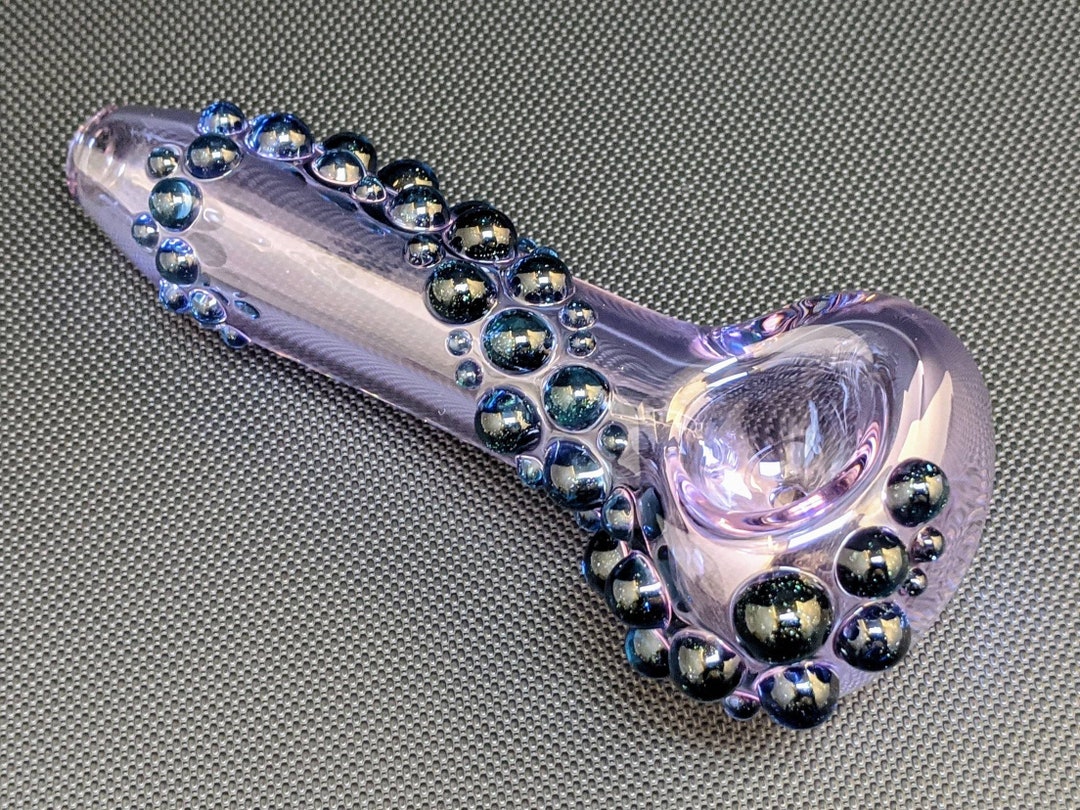 Hand Blown Glass Pipe Sparkle Pipe Tobacco Pipe Blue - Etsy