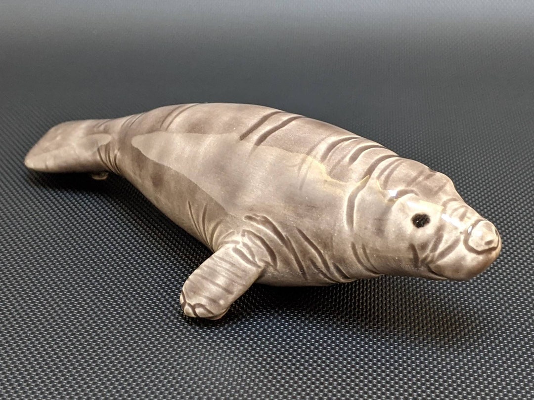 Manatee Ceramic Pipe // Gray Glass Glazed - Etsy