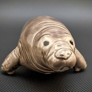 Manatee Ceramic Pipe // Gray Glass Glazed - Etsy