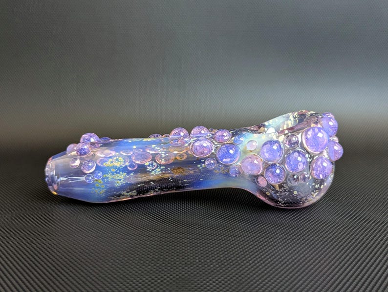 Purple Galaxy Glass Pipe // Pink Slyme Trail // Color Changing // Space ...