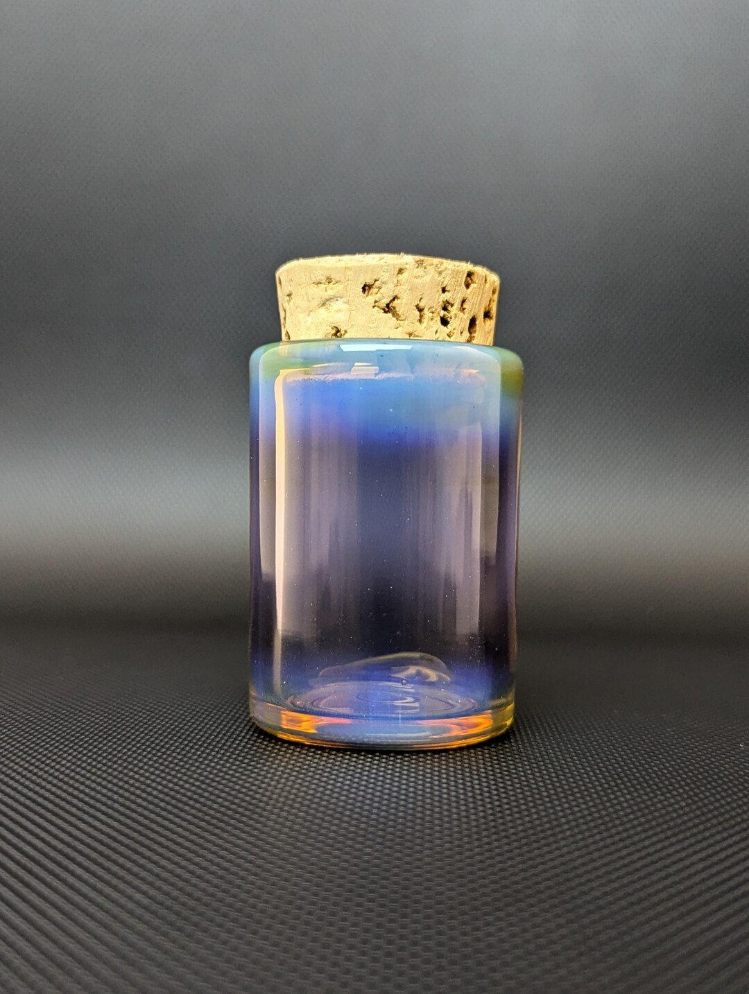 Glass Jar // Mini Jar // Purple Glass // Silver Fuming // Airtight Cork ...