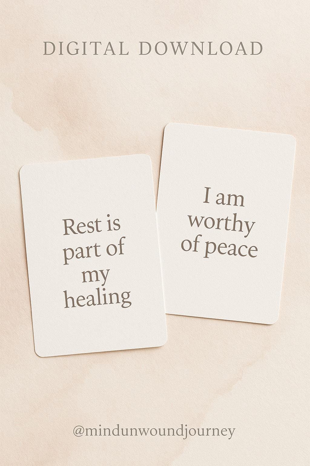 Printable Affirmation Cards for Mental Health- Daily Self-care ...