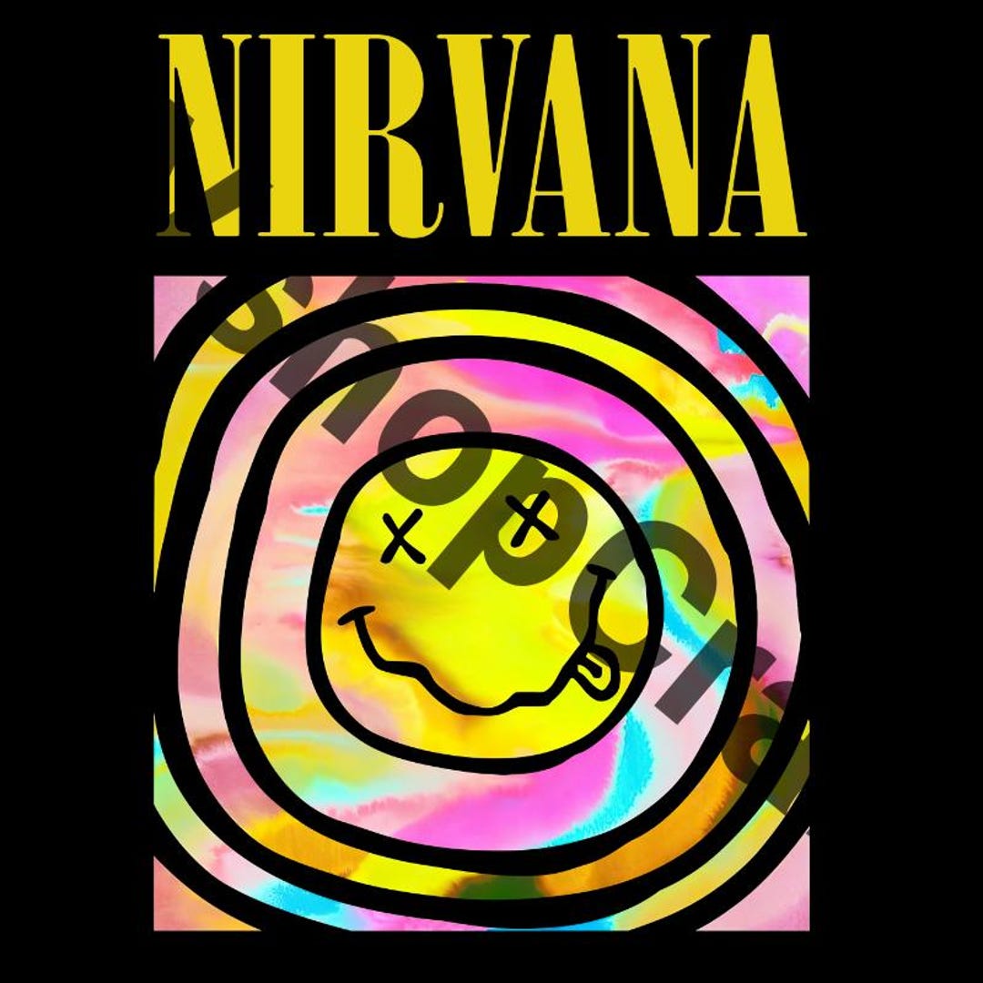 Nirvana Smile Face PNG File – Nirvana Instant Download – Digital Download for T-shirt Printing ...