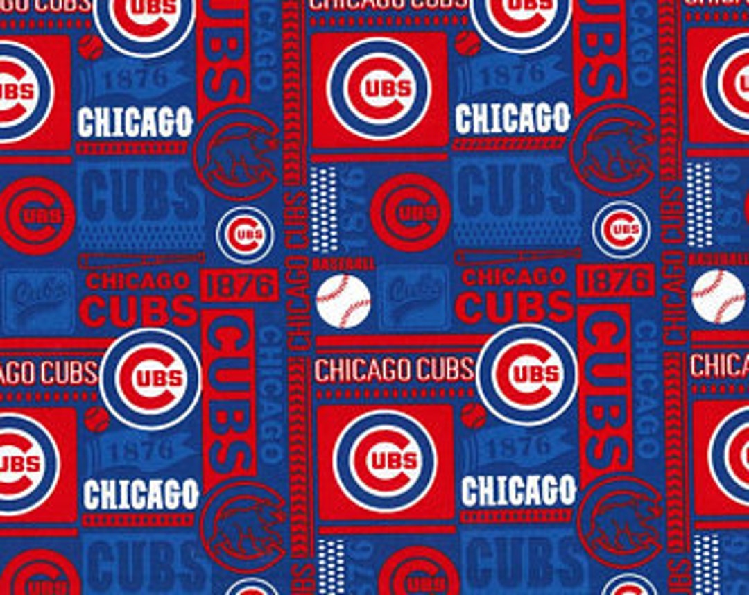 1/4 Yard Chicago Cubs Cotton Fabric - Etsy