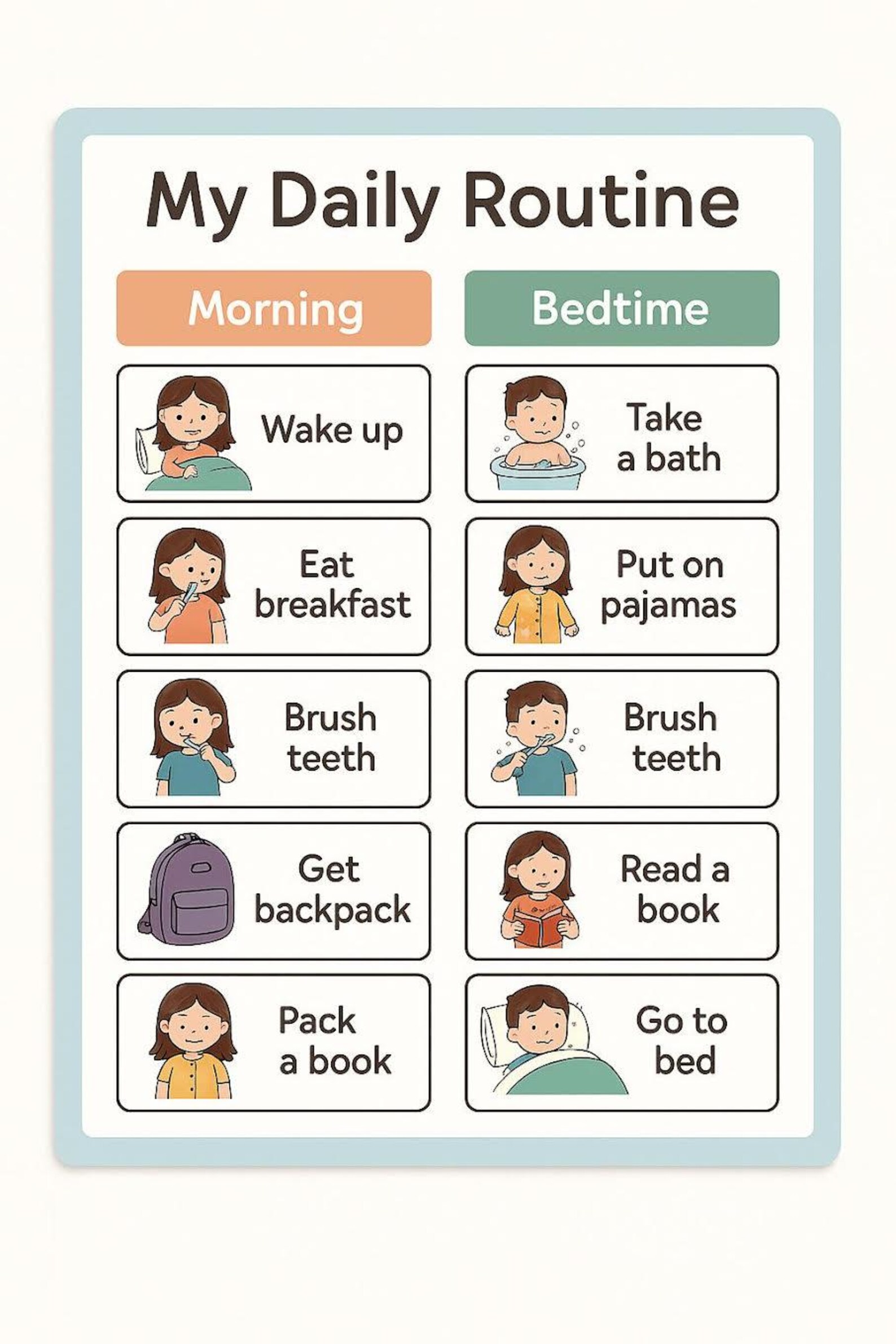 My Calm-down Steps - Printable Visual Chart for Kids/calm Corner PDF ...