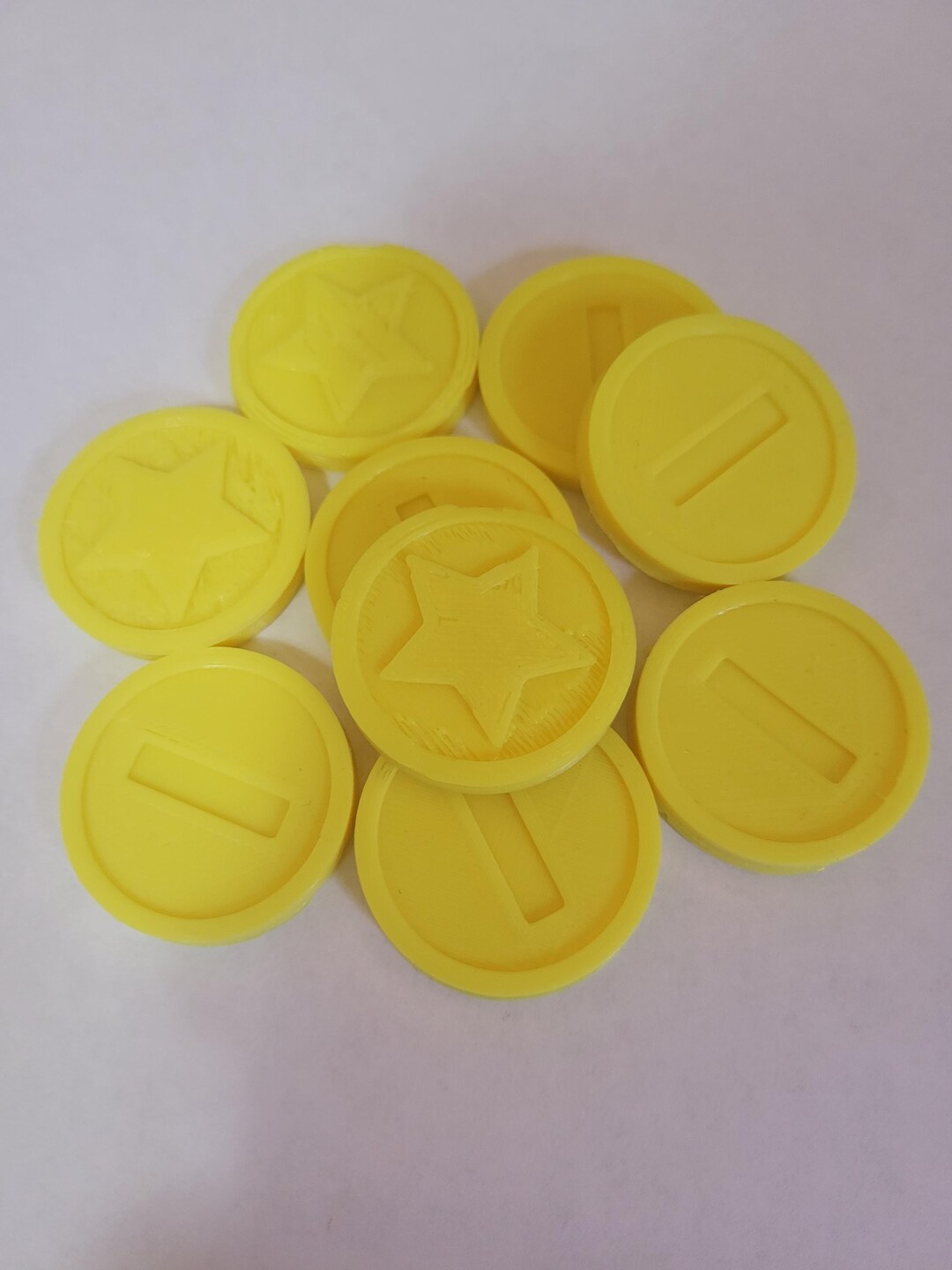 3D Printed Mario Star Coins - 9 Pieces - Etsy