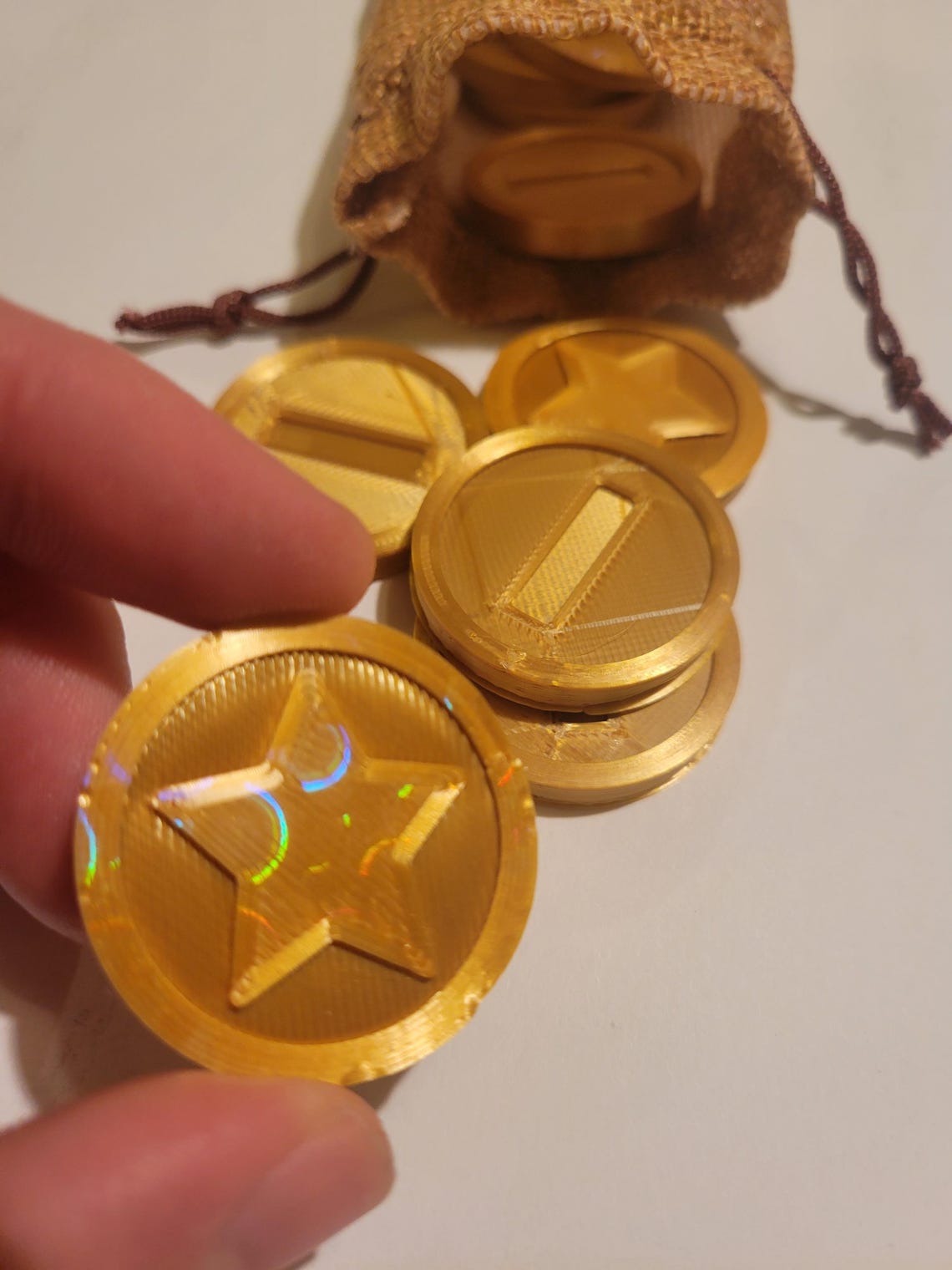 3D Printed Mario Star Coins - 9 Pieces - Etsy