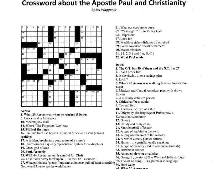 25 Bible and Christianity Puzzles,crosswords,people Searches,vocabulary ...