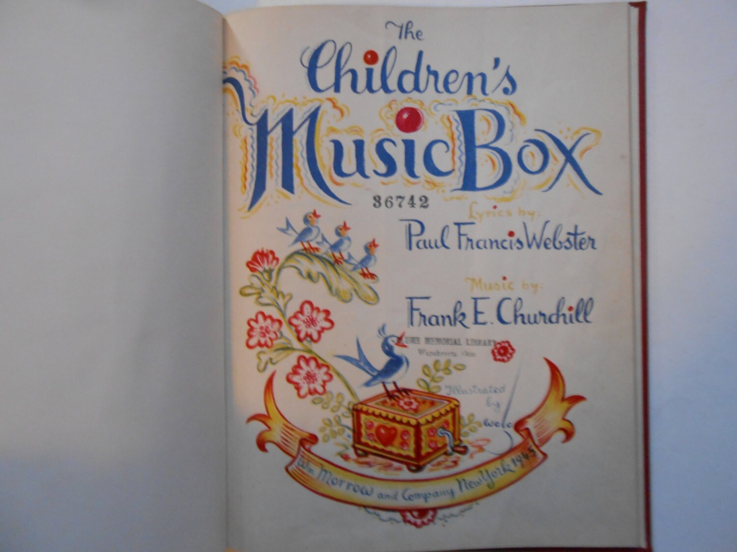 The Children's Music Box, a Vintage Children's Song Book by Paul ...