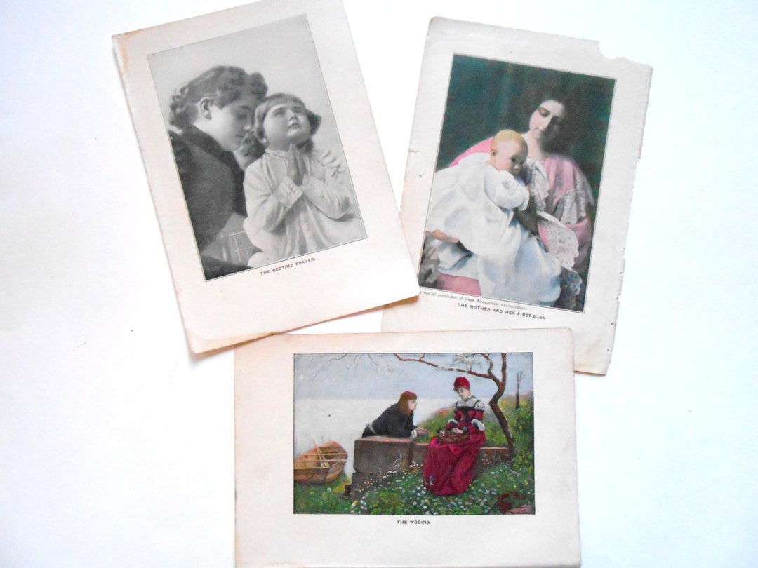 1909 Book Illustrations, Life Knowledge, Women, Mothers - Etsy