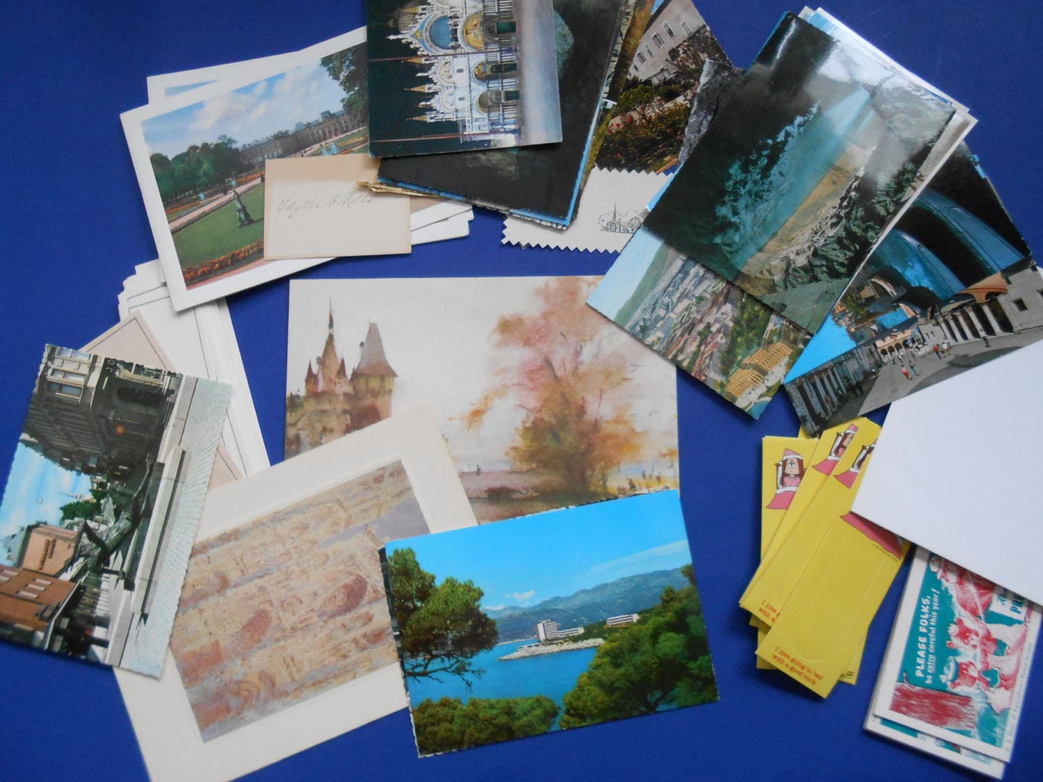 Vintage Paper Ephemera, 40 + Pieces, Postcards, Bookmarks, Etc. - Etsy