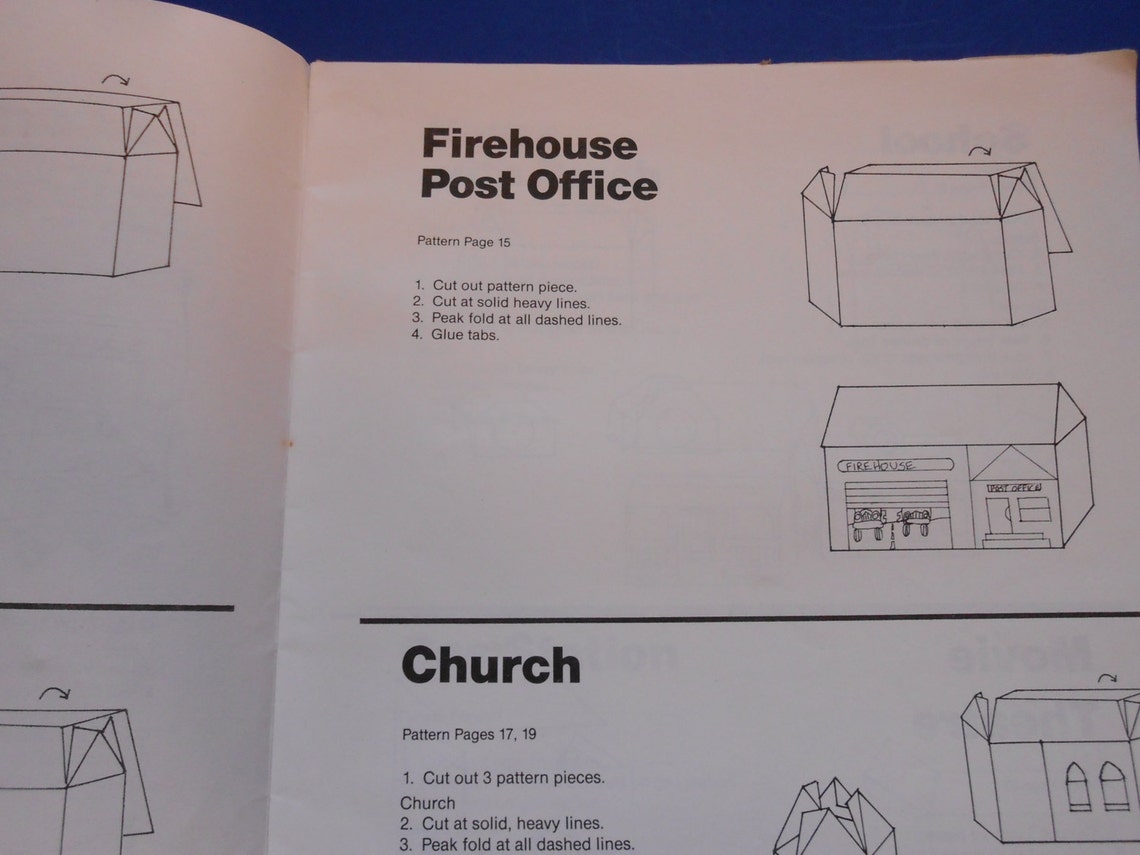 Making Our Town, a Vintage Color, Cut, Fold and Paste Book - Etsy