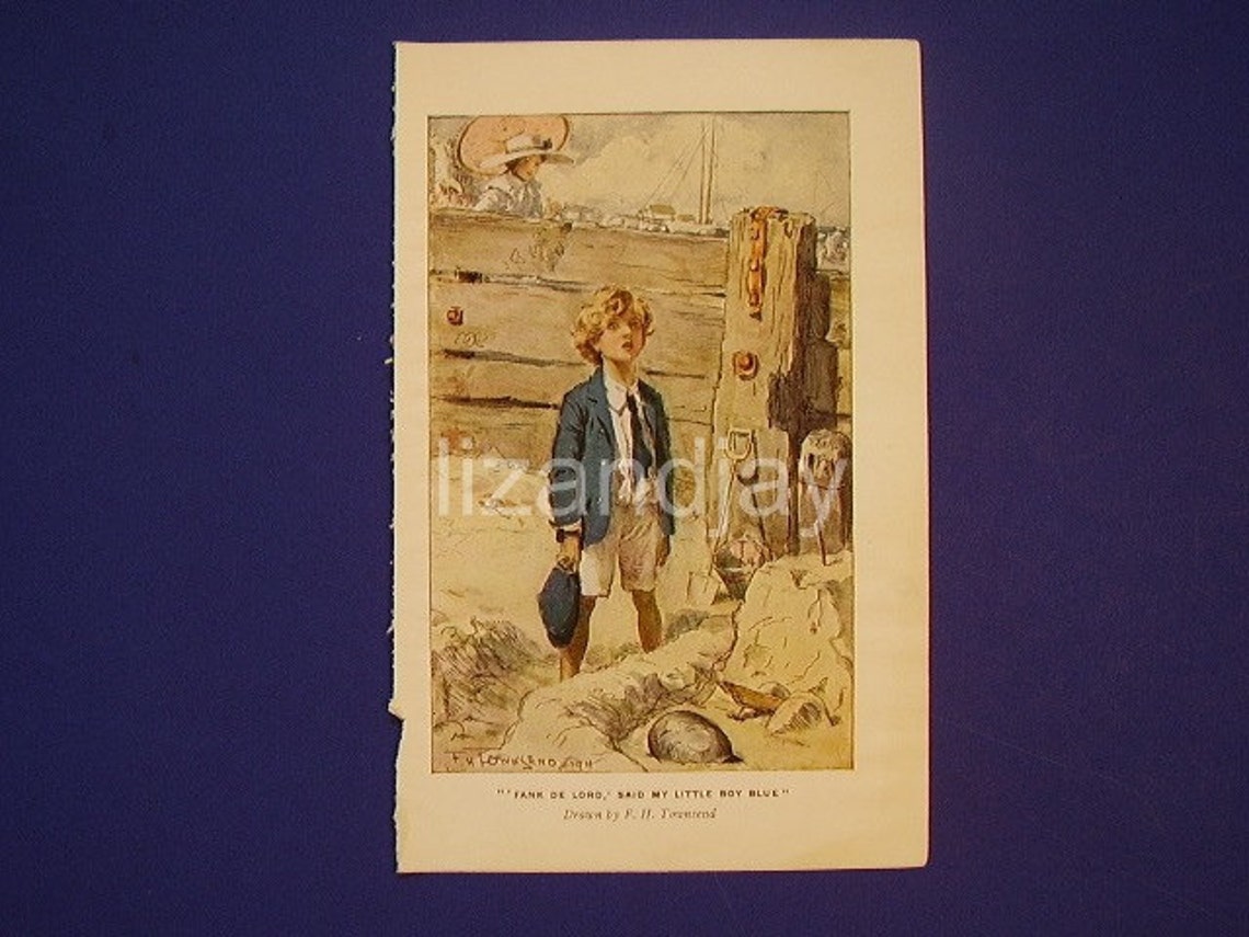 Little Boy Blue 1912 Vintage Book Illustration - Etsy