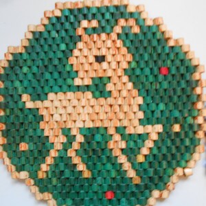 Two Vintage Wooden Bead Trivets - Etsy