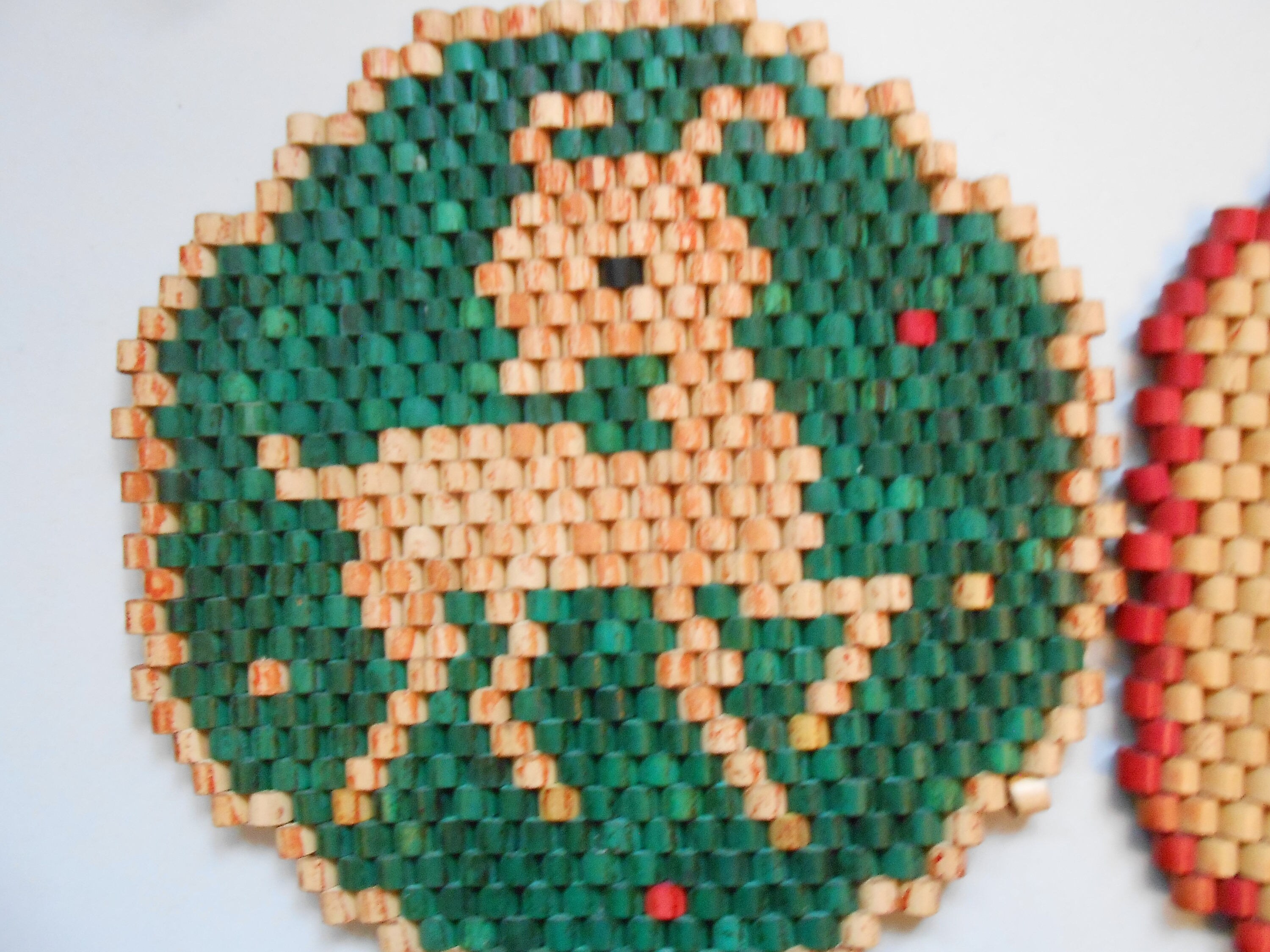 Two Vintage Wooden Bead Trivets - Etsy