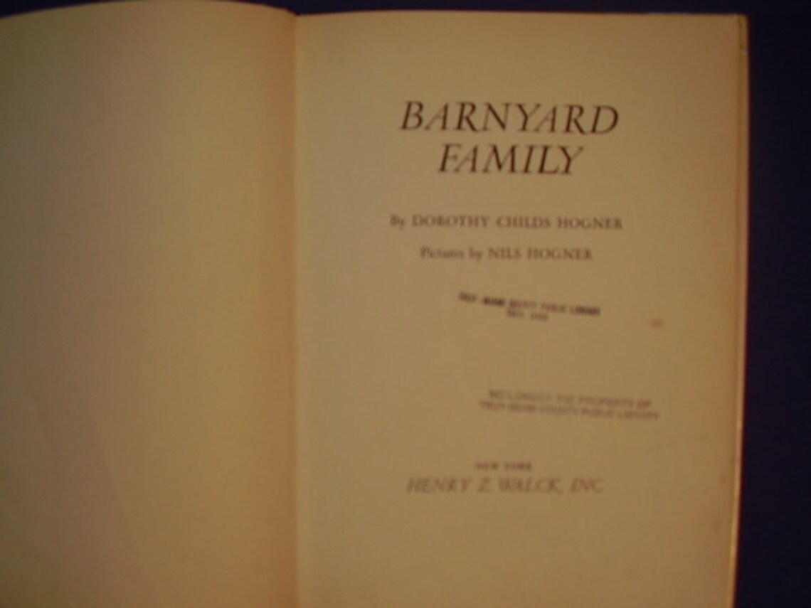 Barnyard Family, a 1948 Vintage Children's Book - Etsy