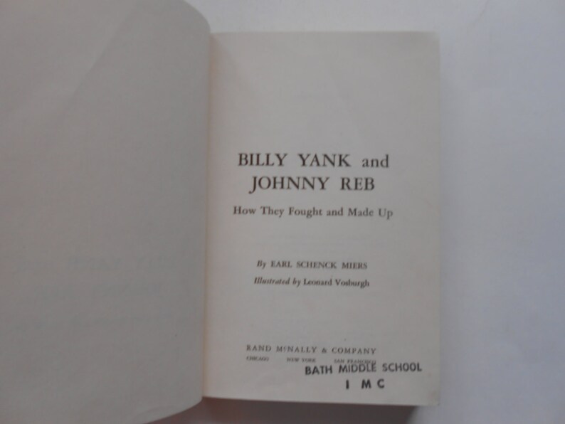 Billy Yank and Johnny Reb a Vintage Civil War Book - Etsy