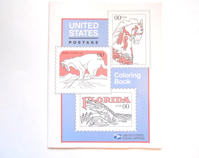 United States Postage Coloring Book, 1994, Vintage Coloring Book - Etsy