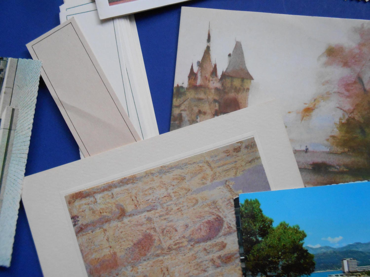 Vintage Paper Ephemera, 40 + Pieces, Postcards, Bookmarks, Etc. - Etsy