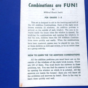 Combinations Are Fun!, a Vintage Teaching Recource for Addition Facts ...