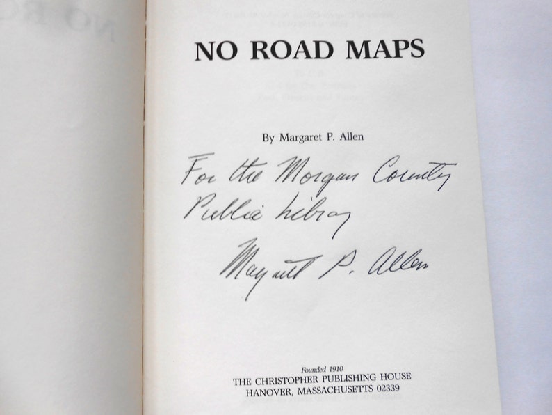 No Road Maps, a Vintage Book, Inscribed by Author - Etsy