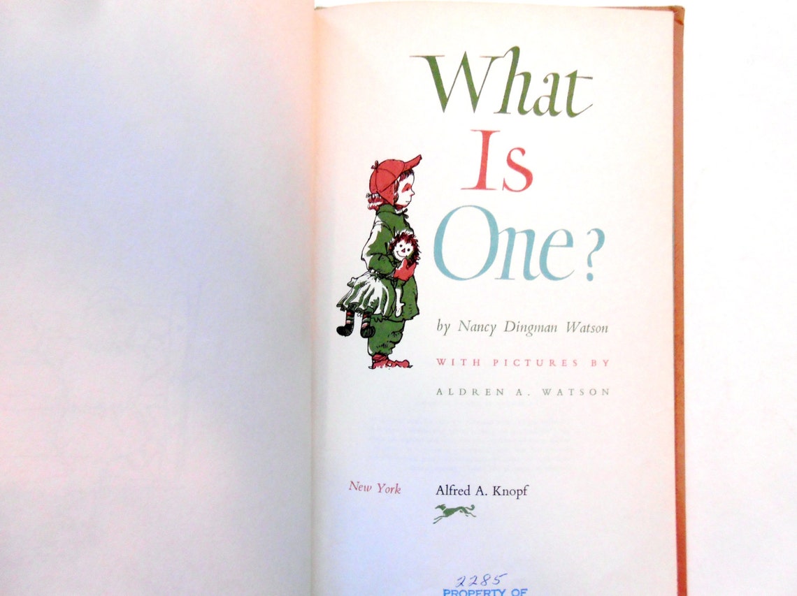 What is One, a Vintage Children's Book - Etsy