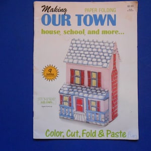 Making Our Town, a Vintage Color, Cut, Fold and Paste Book - Etsy