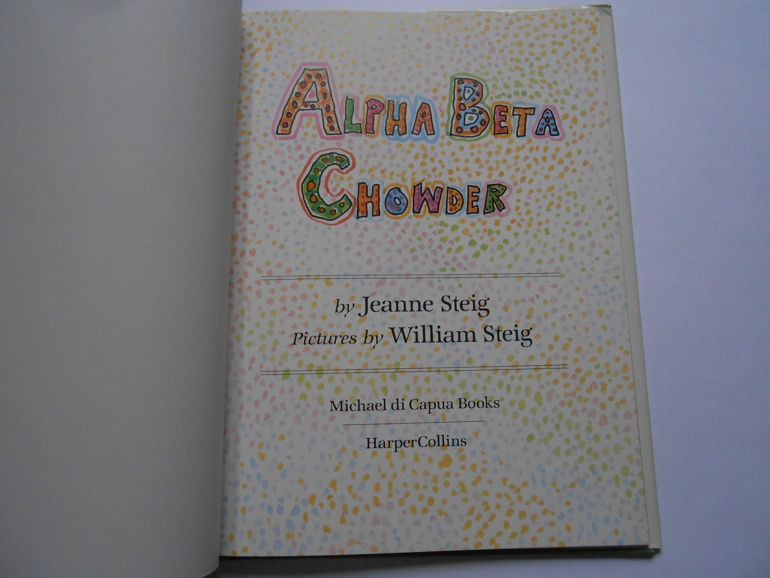 Alpha Beta Chowder a Vintage Children's Alphabet Book - Etsy
