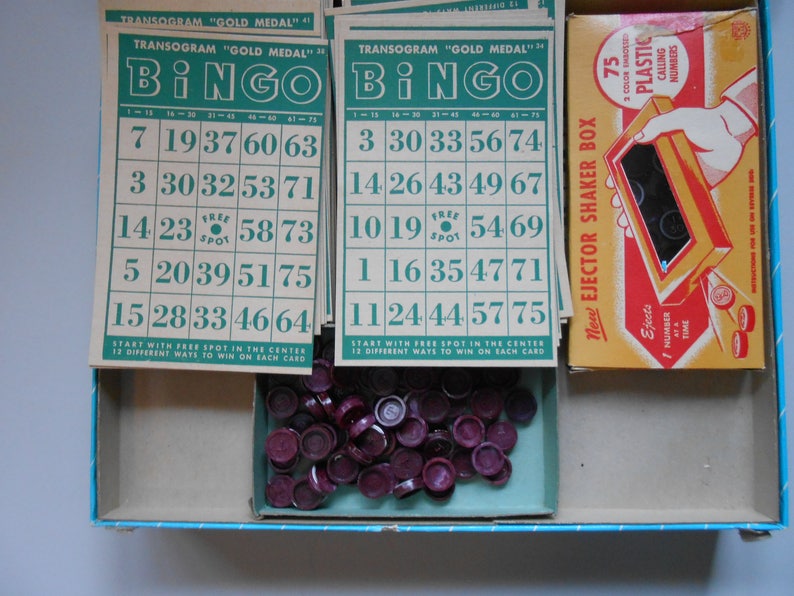 Vintage Bingo Game, Transogram "gold Medal" Game, 1958 - Etsy