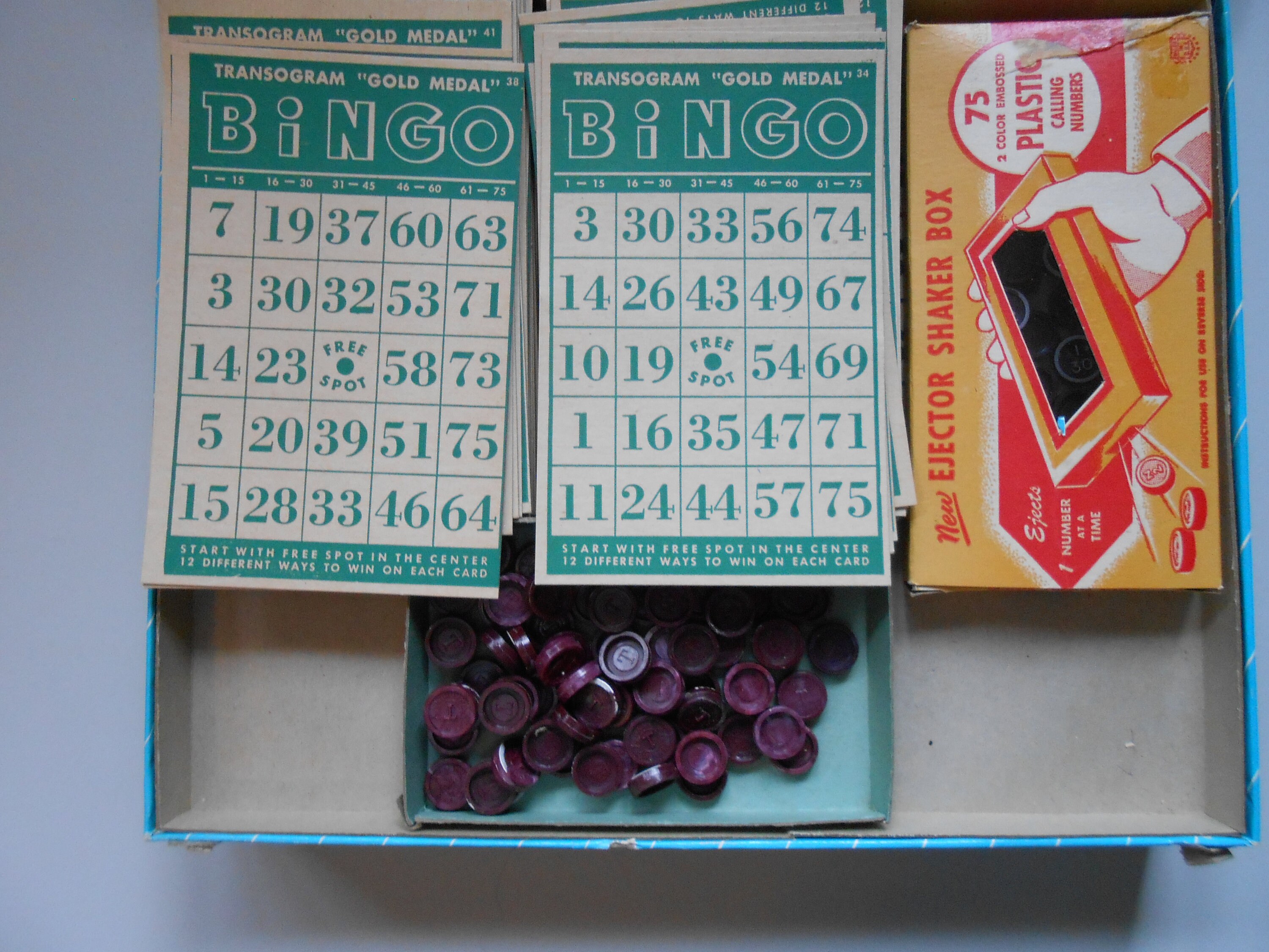 Vintage Bingo Game Transogram gold Medal Game - Etsy