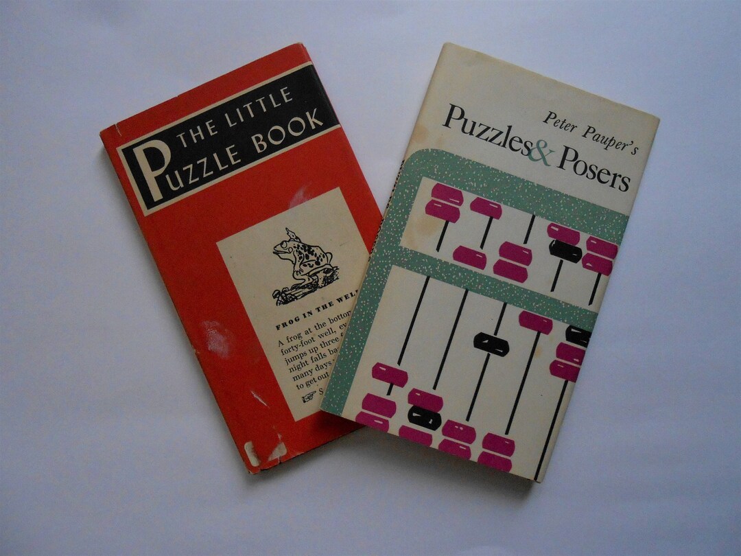 Puzzles and Posers and the Little Puzzle Book, Two Vintage Peter Pauper ...