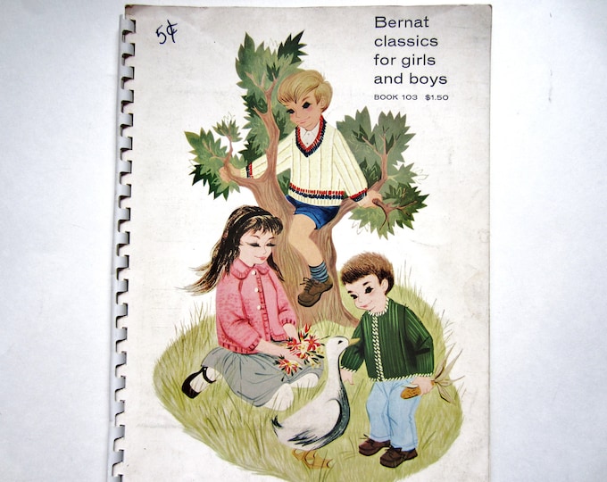 Vintage Knitting Book, Bernat Classics for Girls and Boys, 1962 - Etsy