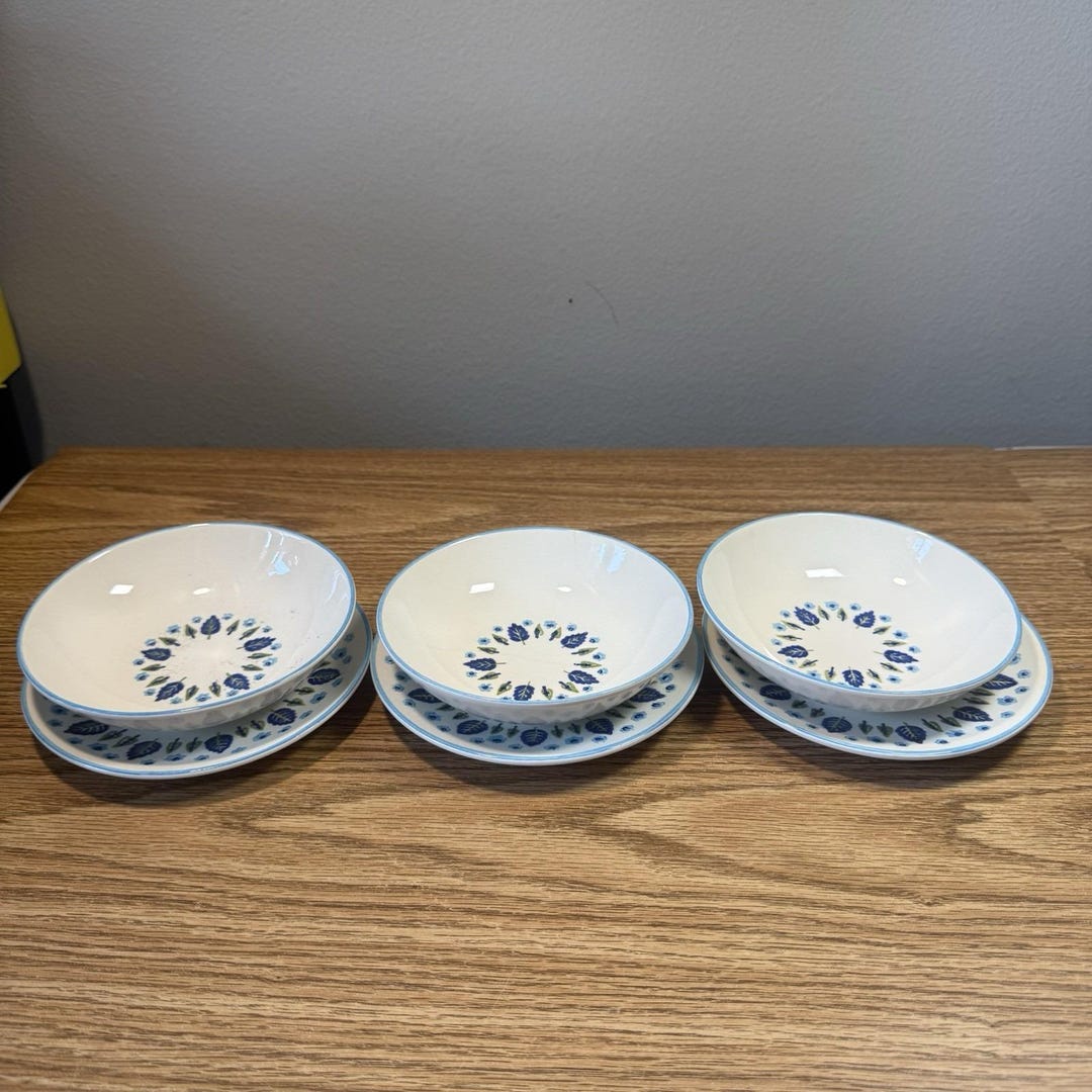 Vintage Maplecrest Swiss Alpine Dessert Bowls and Plates - Etsy