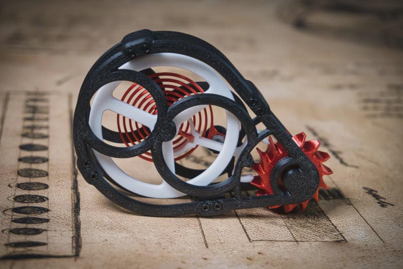 3D Printed Clockwork Fidget Toy: Kinetic Desk Toy for STEM - Etsy