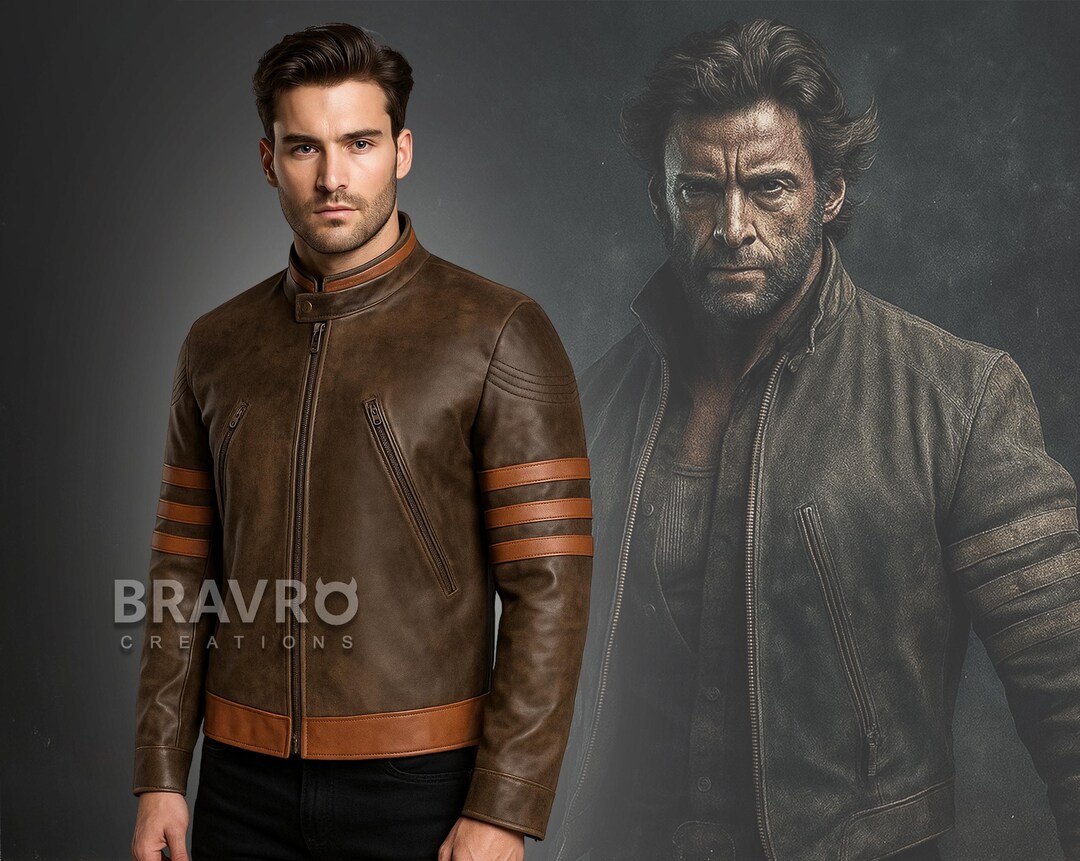 Handmade Wolverine Leather Biker Jacket: X-men Logan Cosplay Costume - Etsy
