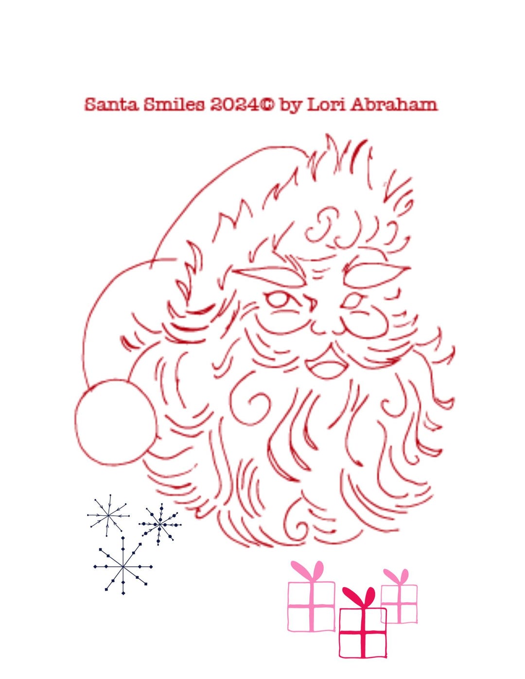Santa Embroidery,redwork Christmas,santa Embroidery Design,christmas ...