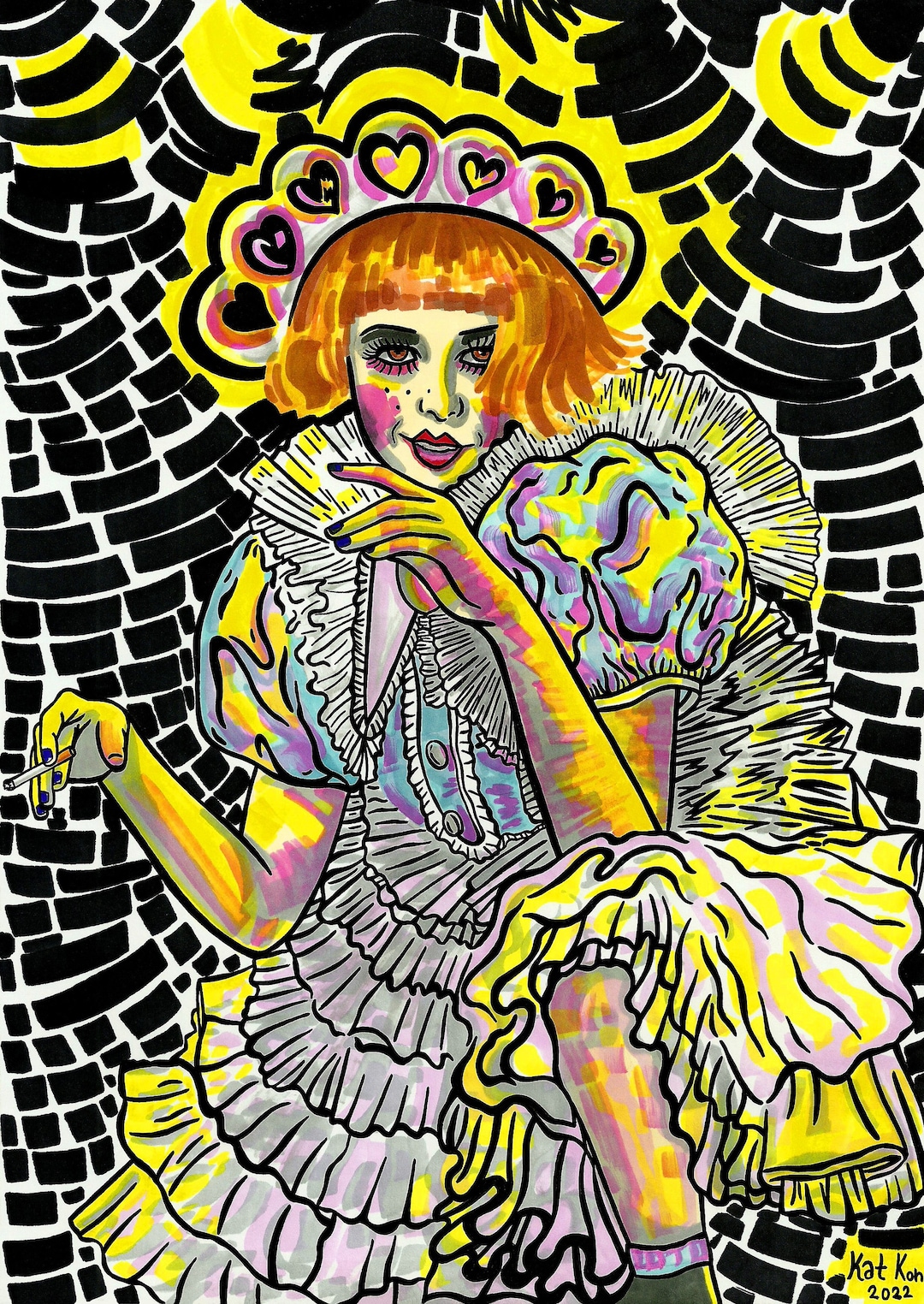 Jessie Buckley Sally Bowles Kit Kat Club Cabaret Marker Pen ...