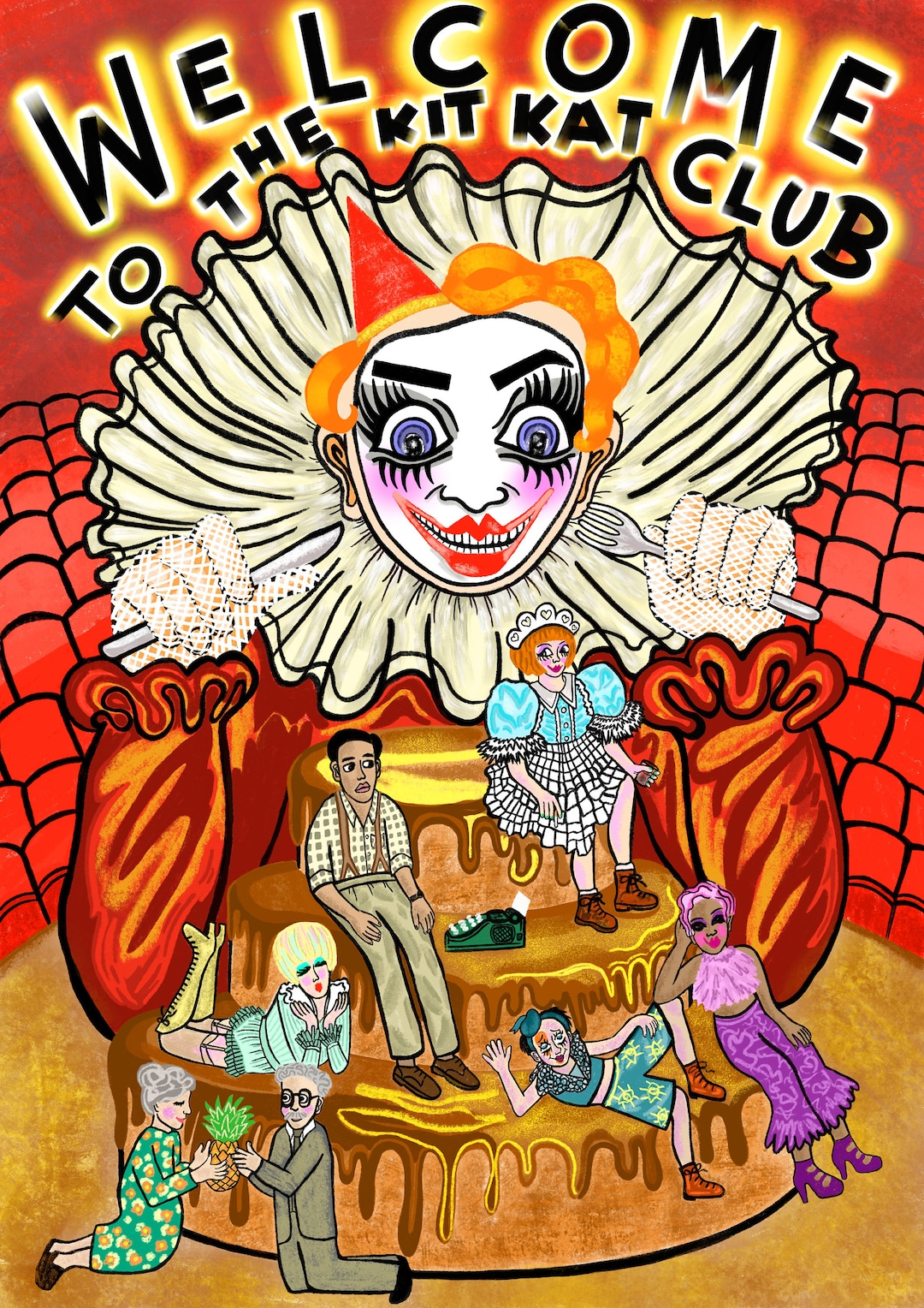 Welcome to the Kit Kat Club Cabaret A4 Print - Etsy