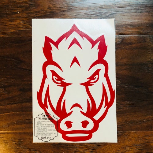 Arkansas Razorback Vinyl Sticker - Etsy