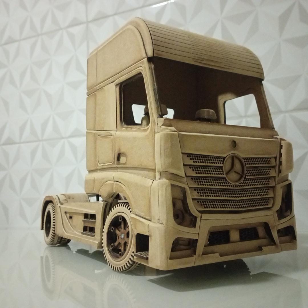 Mercedes Benz Actros Truck Complete Mdf Laser Cutting Plan Crd Dxf Pdf ...