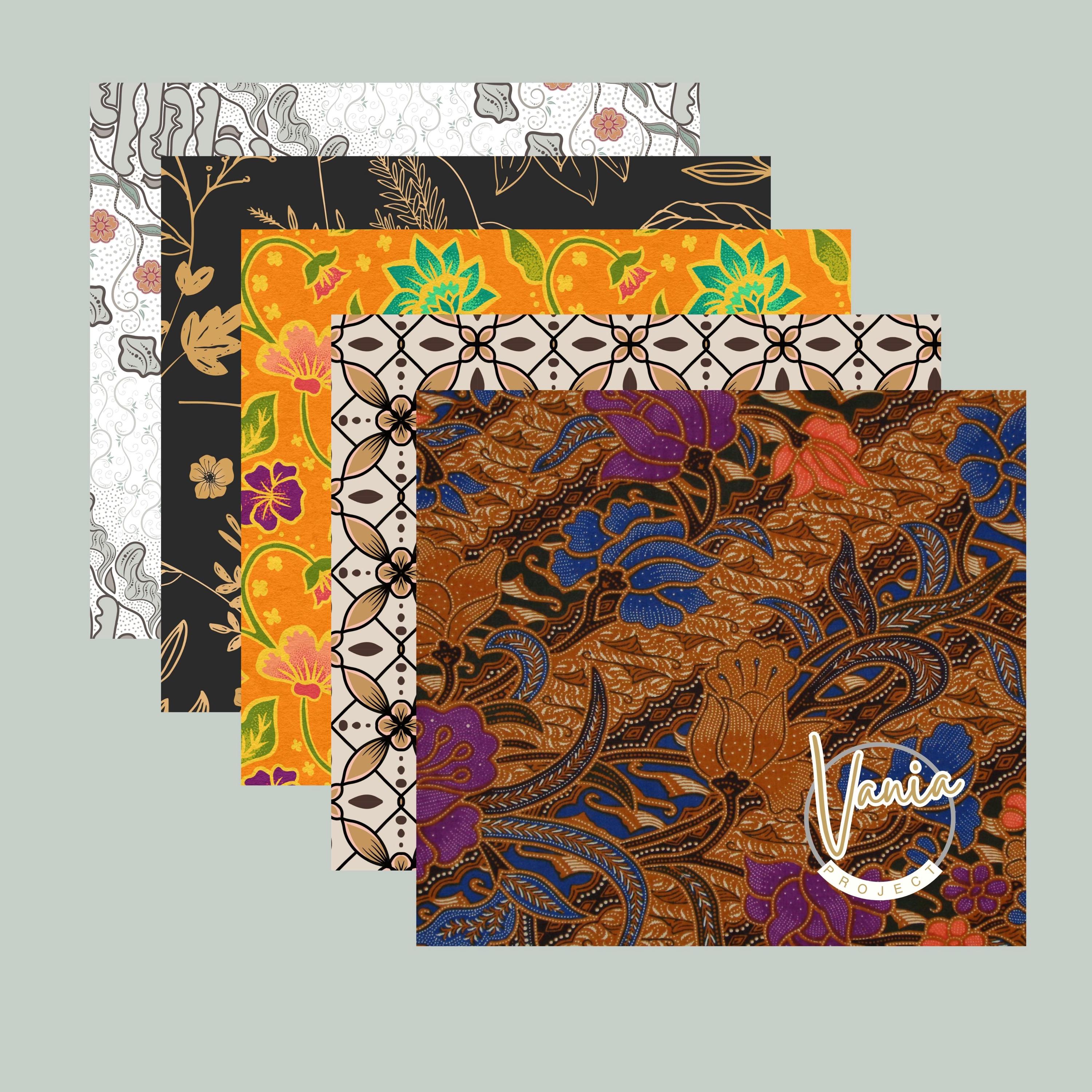 Colorful Indonesian Batik Patterns: Digital Scrapbook Paper (300DPI ...