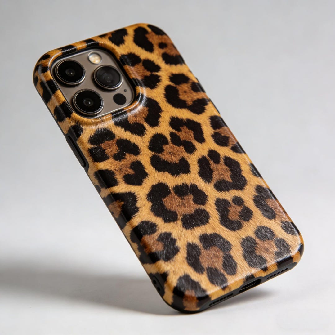 Leopard Print Phone Case, Aesthetic Animal Print Phone, Cover With ...