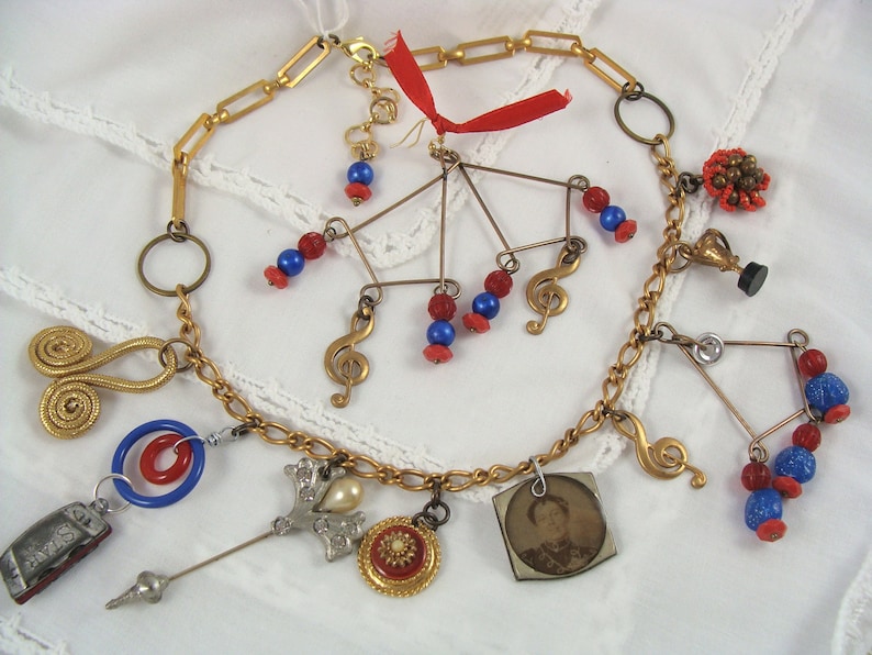Found Objects and Trinkets and Treasures Repurposed Into Junk Necklace ...