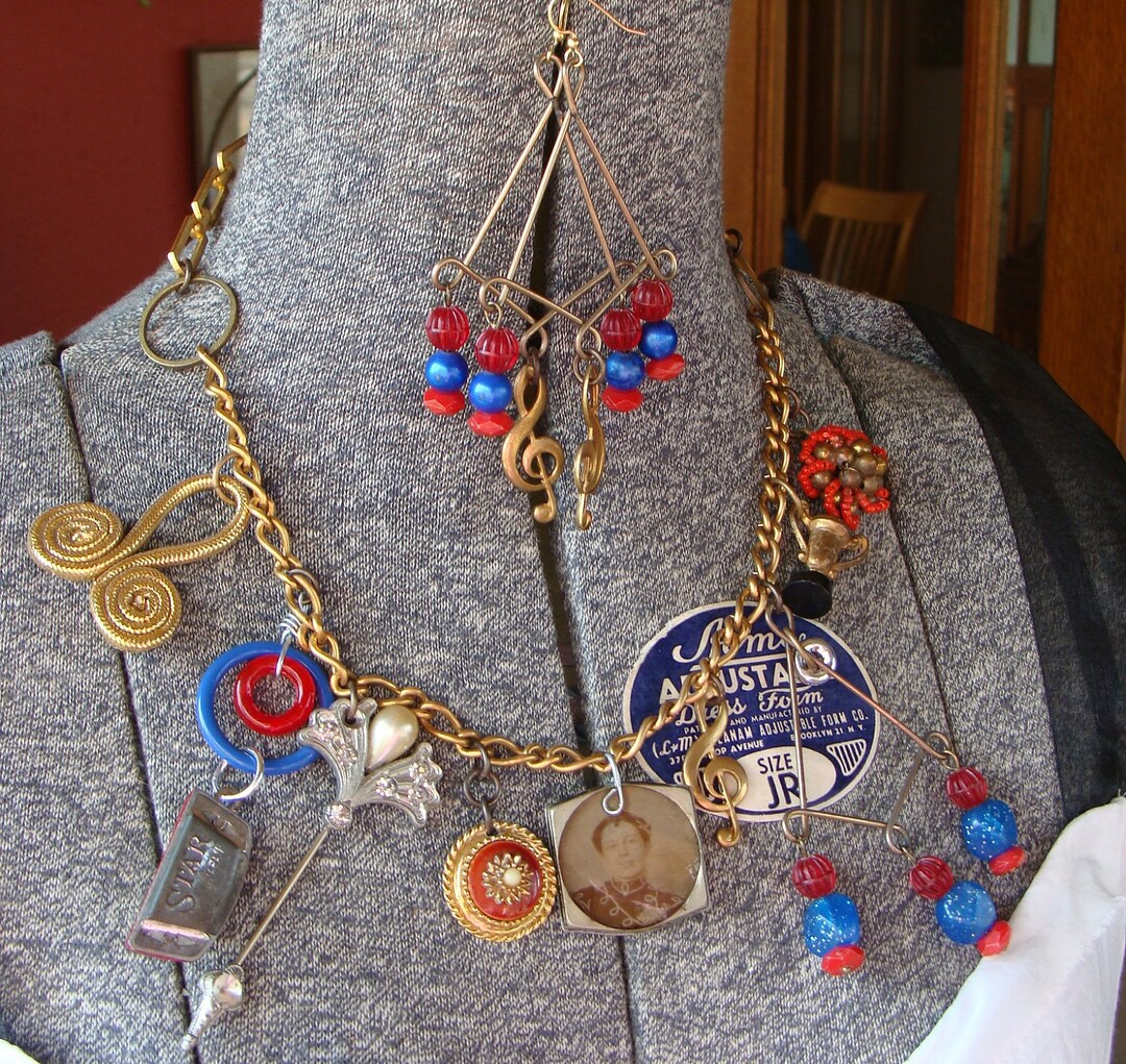 Found Objects and Trinkets and Treasures Repurposed Into Junk Necklace ...