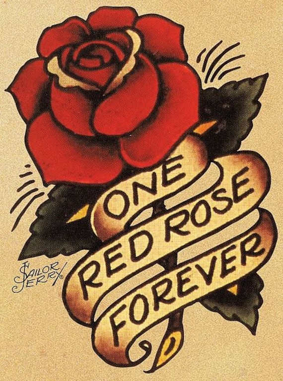 Sailor Jerry Rose Tattoo Sailor Jerry Style Roses Tattoo Flash